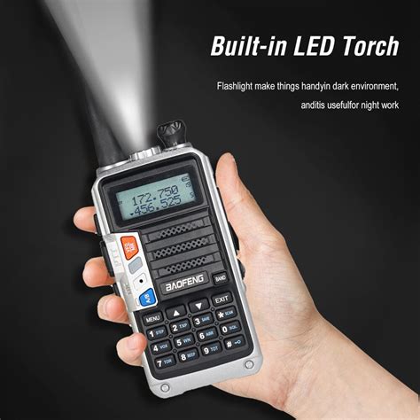 Baofeng Walkie Talkie UV 5R Pro Real 8W Professional Tri Band Two Way