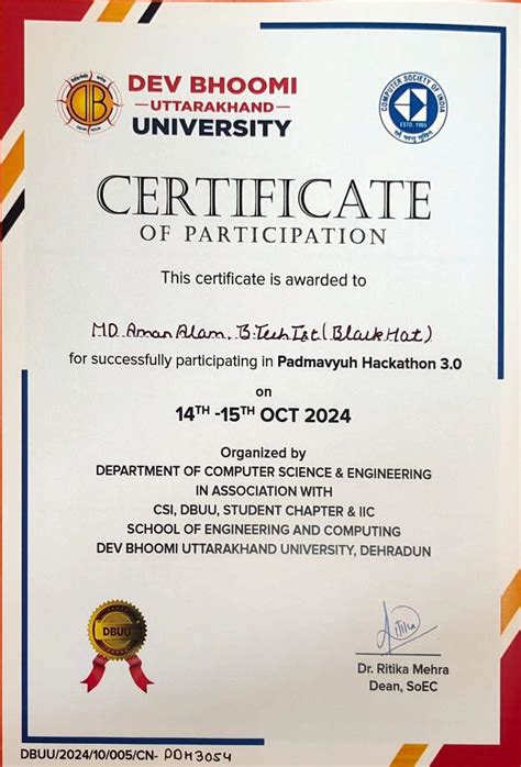 Mohammad Aman Alam On Linkedin I Recently Participated In The Btech Padmavyuh Hackathon 30 🧑