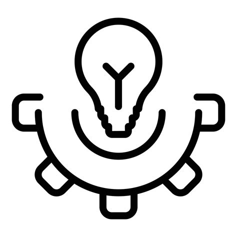 Gear Thinking Icon Outline Vector Human Skill 15092158 Vector Art At Vecteezy