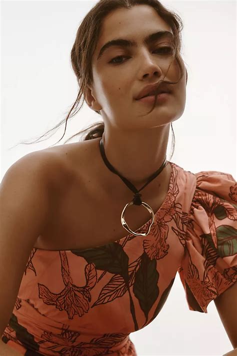Hutch One Shoulder Ruffle Maxi Dress Anthropologie
