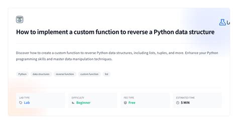 How To Implement A Custom Function To Reverse A Python Data Structure Labex