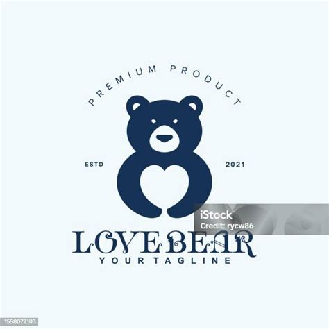 빈티지 테디 베어 로고 디자인 벡터 일러스트레이션 템플릿 아이디어 로고에 대한 스톡 벡터 아트 및 기타 이미지 로고 테디