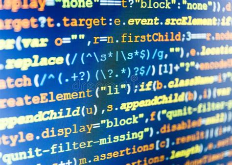 Programming Coding Source Code Screen Stock Photo Image Of