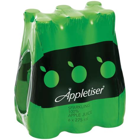 Appletiser 100 Sparkling Apple Juice 6 X 275ml Flavoured Soft Drinks