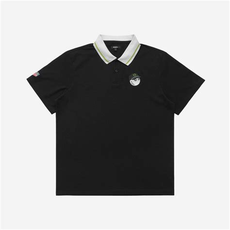 말본 골프 X 태그 호이어 피케 폴로 셔츠 블랙 Malbon Golf Kream