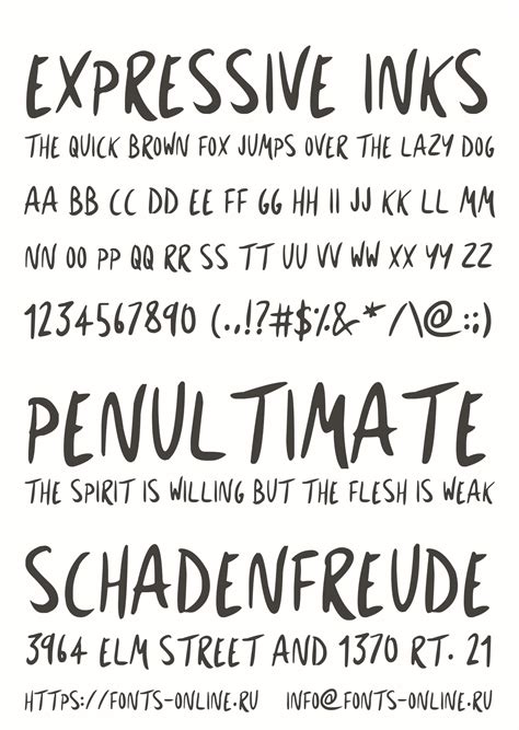 Expressive Inks Font