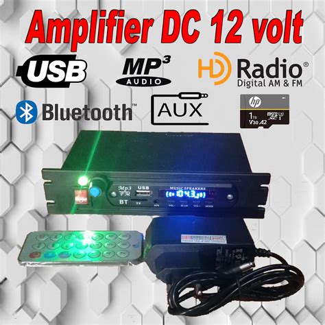 Jual TERBAIK POWER AMPLIFIER MINI 12V MP3 Bluetooth USB RADIO FM MMC AUX Dengan Amplifier