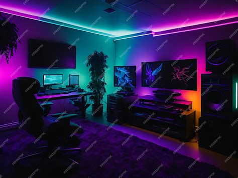 Premium Photo Rgb Room Setup