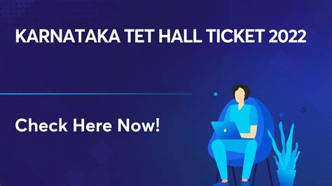 Karnataka Tet Hall Ticket 2022 Check