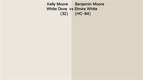 Kelly Moore White Dove 32 Vs Benjamin Moore Elmira White Hc 84 Side