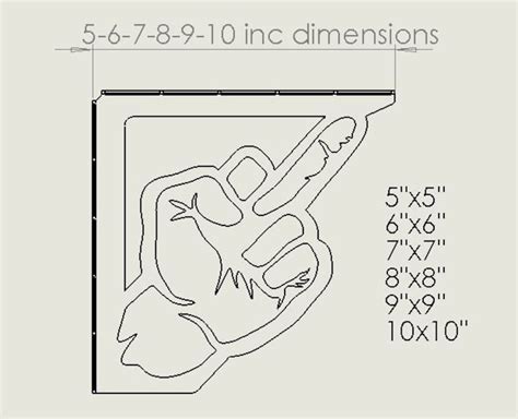 Middle Finger Shelf Bracket Dxf Svg Files Wall Shelving Brackets