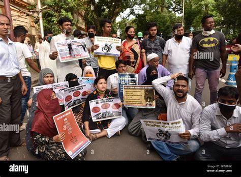 Protesters Sit In Front Of Raj Bhavan And Shout Slogans During An