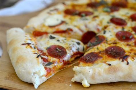 Stuffed Crust Pepperoni Pizza The Realistic Nutritionist