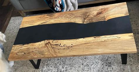 Tried My Hand At Making An Epoxy Coffee Table For The Wife Pretty