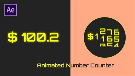 Make An Animated Number Counter In Adobe After Effects Tutorial Youtube