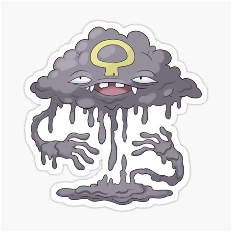 Toxic Cloud Fakemon Sticker For Sale By Bogleech Redbubble