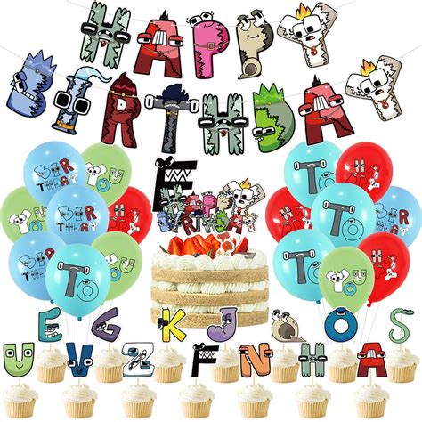 Buy Alphabet Lore Theme Party Supplies Hilloly 33 Pieces Alphabet Lore