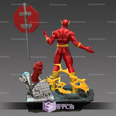 The Flash Posing V2 3d Printing Model Marvel Stl Files Specialstl