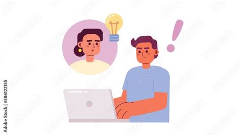 Animated Developers In Remote Team Web Development Collaboration 2d