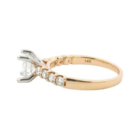14k Yellow And White Gold Engagement Style Diamond Ring Mounting Argo