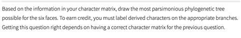 Solved Below Are Six Faces Each Face Represents A Species