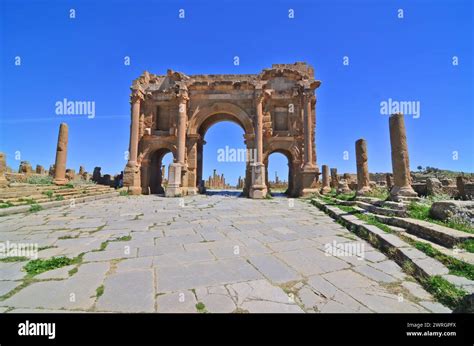 Roman Arch Construction At The Gates Of The Roman City Of Timgad