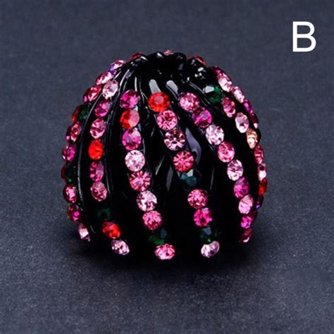 Dam Rhinestone Lazy Hair Claws Hästsvansspänne Hår Bun Klämma B 6723
