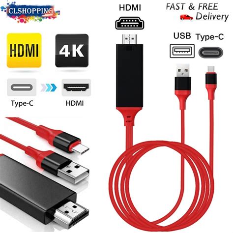 Ultra Hd Usb 31 Type C To Hdmi Hdtv Cable 2m 4k2k Cable Shopee