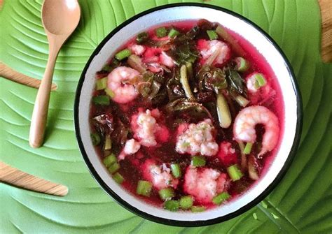 Cách Làm Món Canh Rau Dền Đỏ Nấu Tôm Thả Viên Của Dory Cookpad