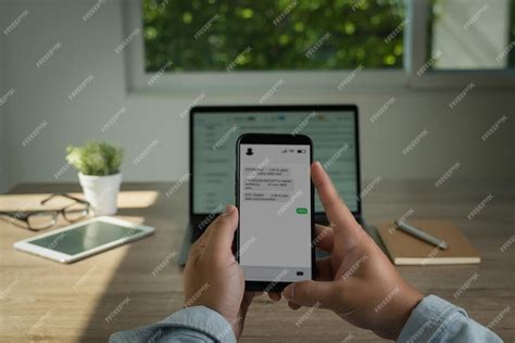 Premium Photo Man Sending Text Message And Sms With Smartphone