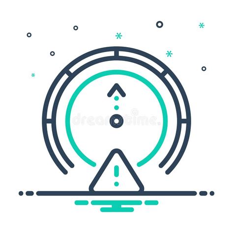 Mix Icon For Indicator Caution And Vehicle Stock Vector Illustration