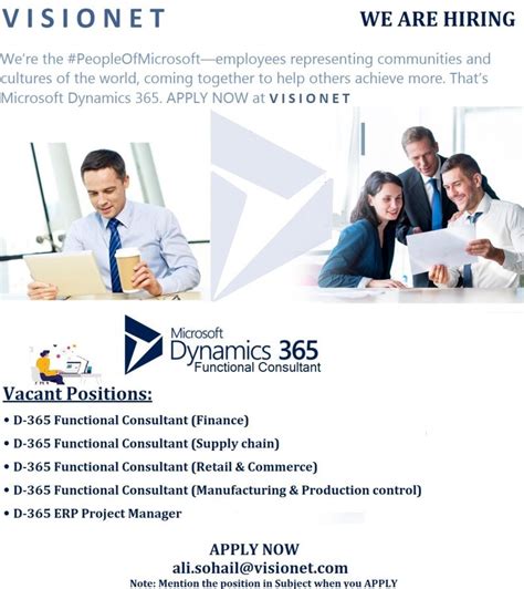 Ali Sohail On Linkedin D365 Functional Consultant Visionet D365