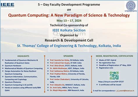Faculty Development Programme St Thomas College Of Engineering And Technology