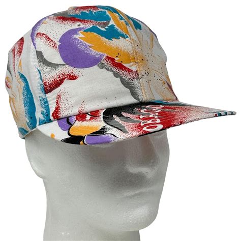 Vintage Trinidad And Tobago Hat Baseball Cap Caribbean Floral 80s