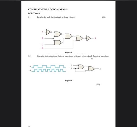Solved Combinational Logic Analysis Question Develop The