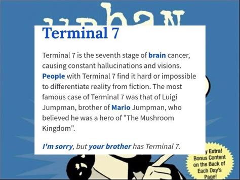 Terminal 7 Brain Cancer Luigi Wisconsinlinda