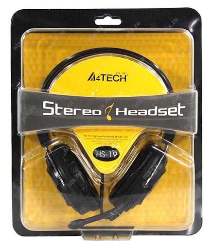 A4tech Hs 19 Headphone With Mic Comfort Fit Popup Pk