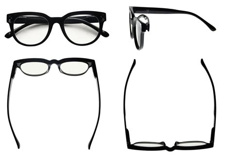 Real Glass Reading Glasses With Clear Real Glass Lenses In Geek Style