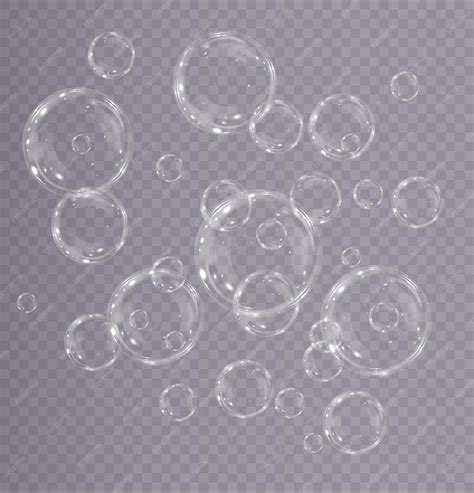 Bubbel Png Set Van Realistische Zeepbellen Bubbels Bevinden Zich Op