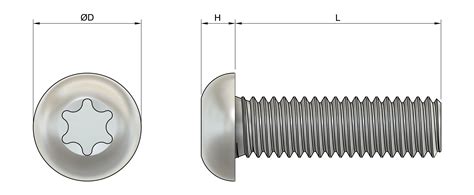 Buy M6 X 10mm T30 Torx Button Screws Stainless Steel A286 Accu
