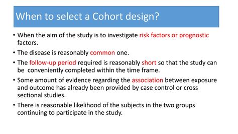 Research Methodology Cohort Study Design Ppt