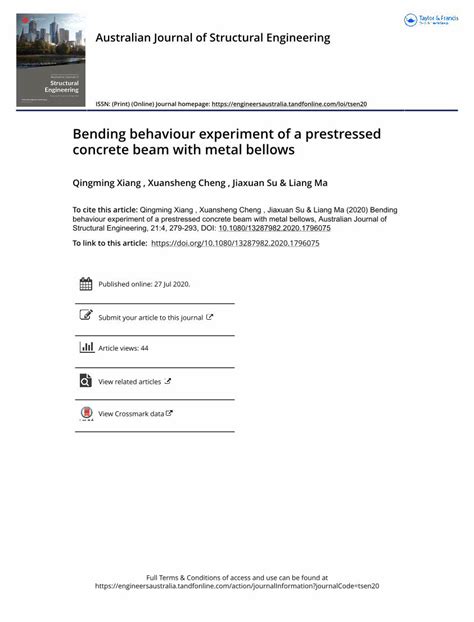 Pdf Bending Behaviour Experiment Of A Prestressed Concrete Dokumentips