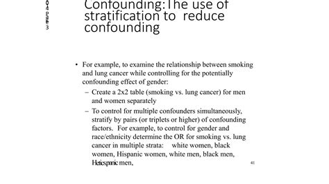 432 Controlling Confounding Stratification Pptx Lung And