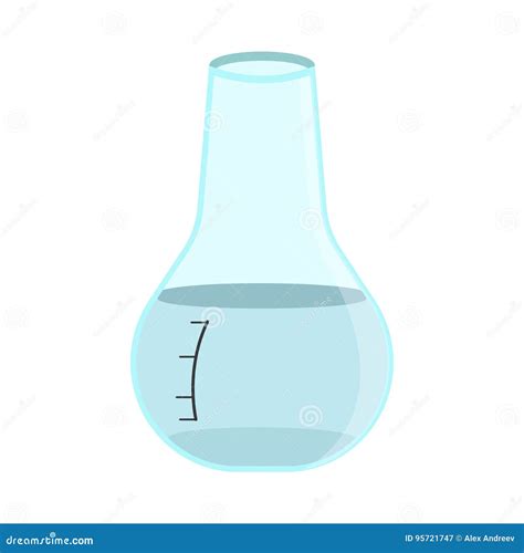 Cartoon Laboratory Flask Icon Schools Supplies Stock Vector