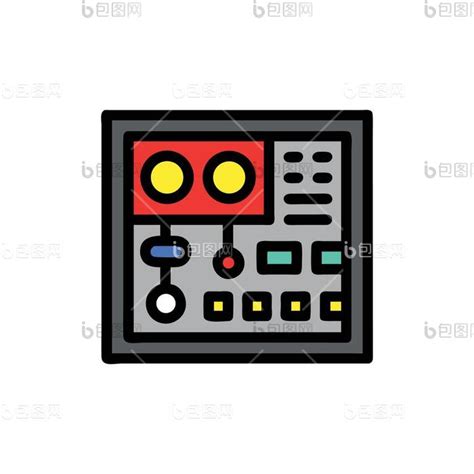 带有旋钮和按钮的控制面板的独立图形png下载 包图网