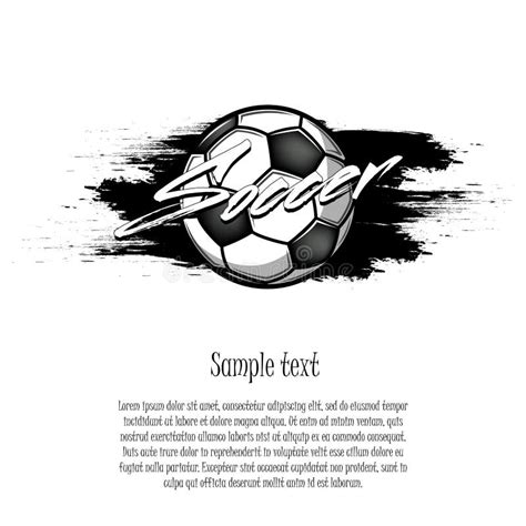 Soccer Ball On The Background Of Blots Stock Vector Illustration Of