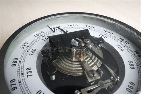 Classic Analog Barometer For Measuring Air Pressure Stock Image Image