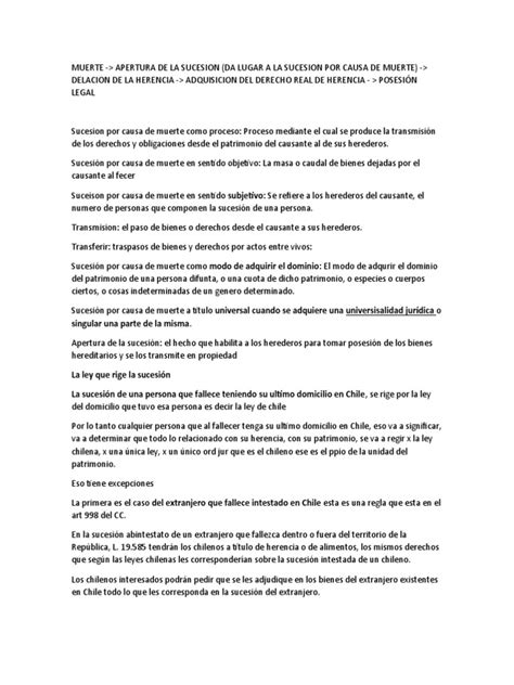 Apuntes Civil Sucesorio Pdf Voluntad Y Testamento Herencia