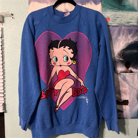 Vintage 1993 Betty Boop Crew Neck Sweater Front And Depop