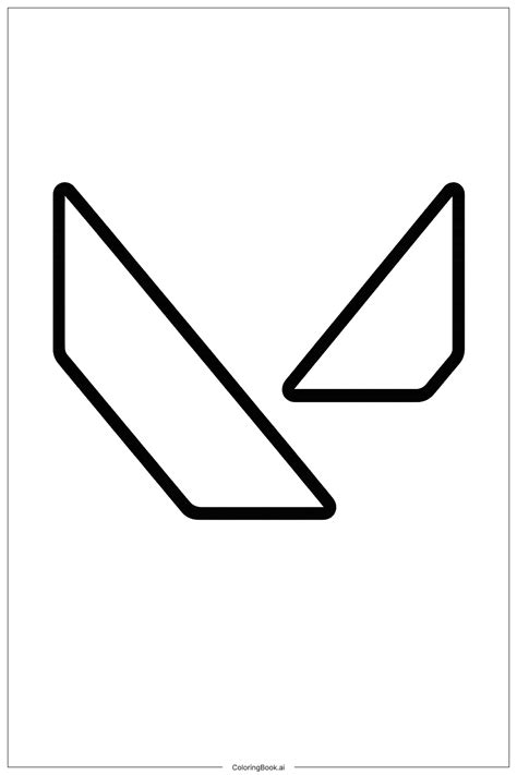 Página De Colorir O Logo Do Jogo Valorant Pdf And Png Imprimíveis Grátis